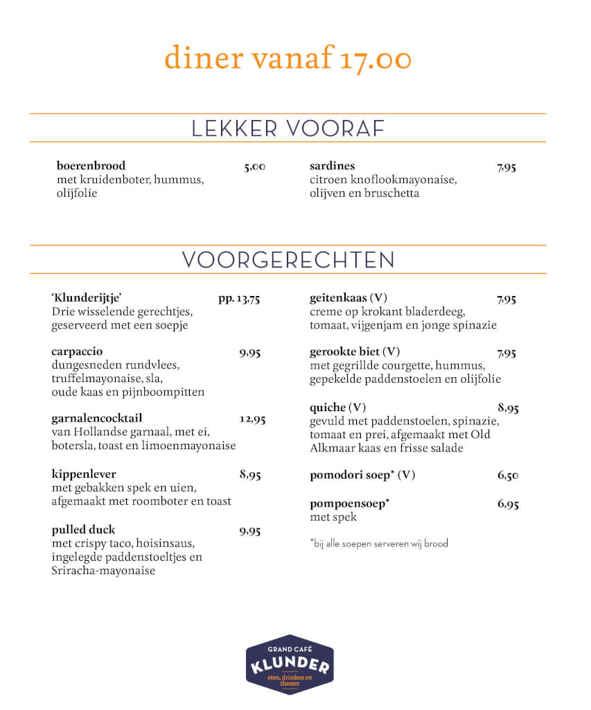 Diner - Grand Café Klunder