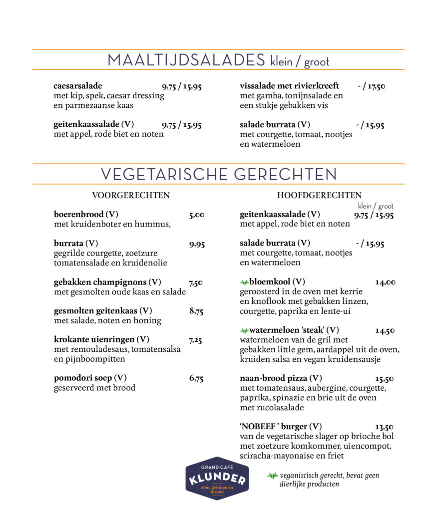 Diner - Grand Café Klunder