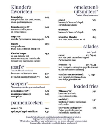 Lunch - Grand Café Klunder